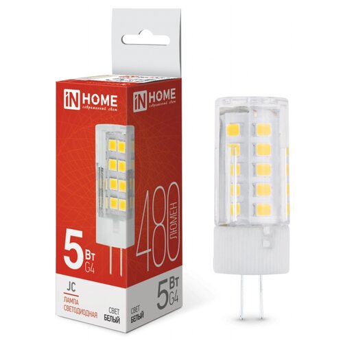 Упаковка светодиодных ламп 20 шт. IN HOME LED-JC 480lm, G4, JC, 5 Вт, 4000 К