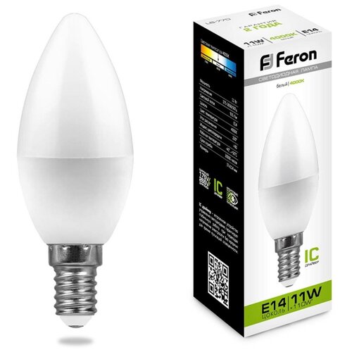 Лампочка светодиодная Feron LB-770, 25942, 11W, E14 (комплект 10 шт.)