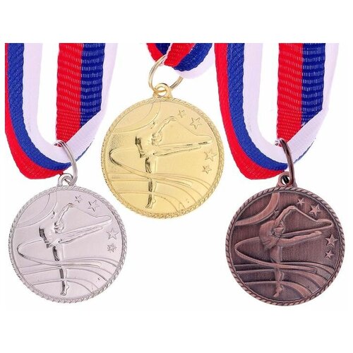 Медаль тематическая «Гимнастика», золото, d=3,5 см