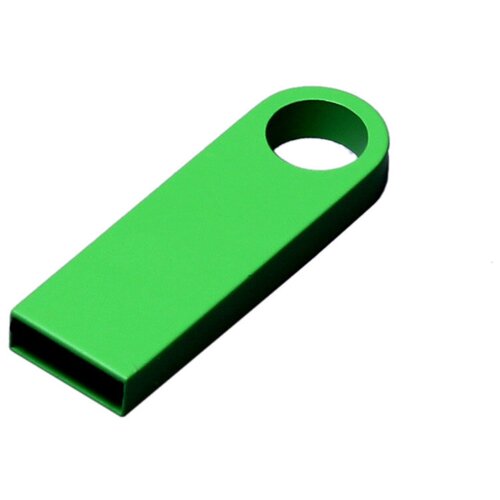 Компактная металлическая флешка с круглым отверстием (8 Гб / GB USB 2.0 Зеленый/Green mini3 Flash drive VF- mini64)