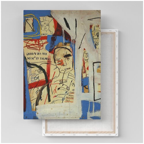 Картина на холсте с подрамником / Basquiat J.M. - Three Quarters of Olympia / Баския Жан-Мишель