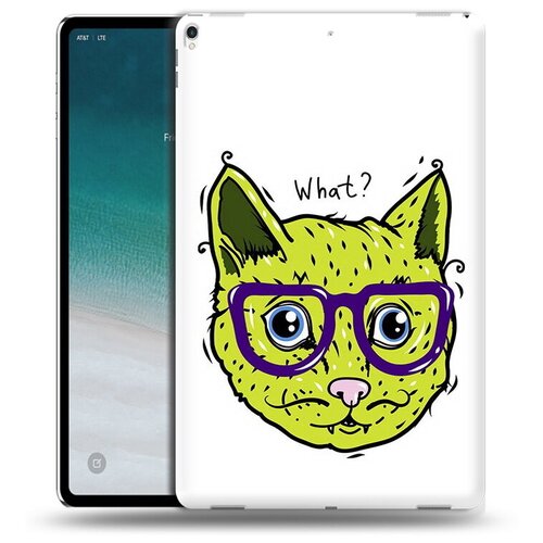 Чехол задняя-панель-накладка-бампер MyPads Зеленый кот для iPad Pro 12.9 (2018) A1895/A1983/A2014 противоударный