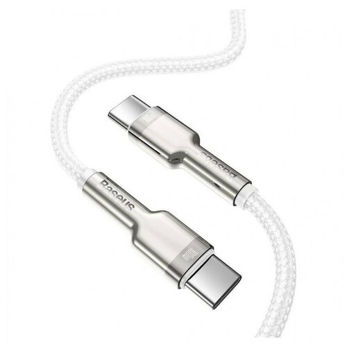 Кабель Baseus Cafule Series Metal Data Cable Type-C to Type-C 100W 2m (CATJK-D01, CATJK-D02, CATJK-D06) (white)