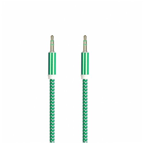 AUX кабель 3.5-3.5 мм (M-M), AUX STRAIGHT, 1 м, зеленый, SmartBuy