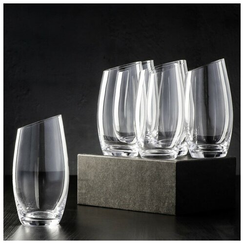 Набор стаканов высоких Magistro «Иллюзия», 475 мл, 8×15 см, 6 шт, цвет прозрачный