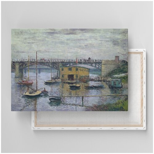 Картина на холсте с подрамником / Monet Claude - The Bridge at Argenteuil, 1876 / Клод Моне