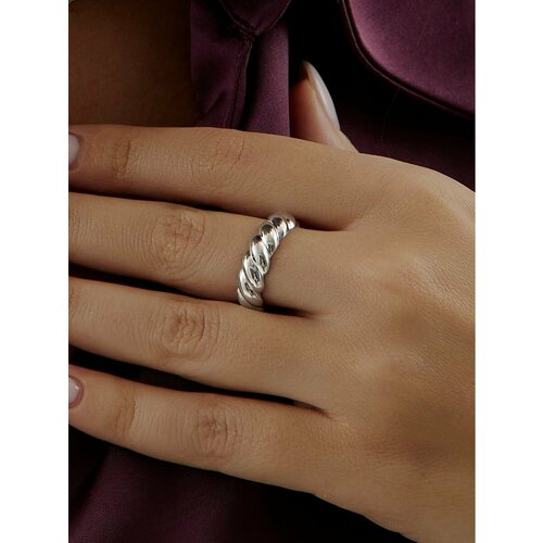 Кольцо MIESTILO кольцо серебро женское кольцо серебряное ювелирный, серебро, 925 проба, родирование, размер 17, серый, серебряный