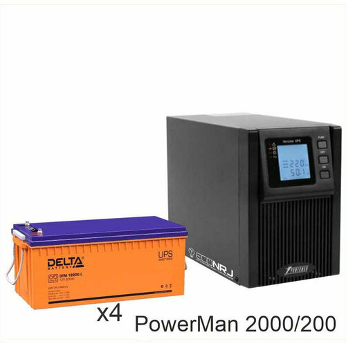 ИБП POWERMAN ONLINE 2000 Plus + Delta DTM 12200 L