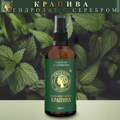 Гидролат с серебром Крапива ORGANIC RUSSIA для зрелой, комбинированной, проблемной кожи, премиум, 100 мл