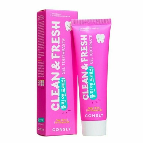 Гелевая зубная паста Clean&Fresh с экстрактами шалфея и провитамином B5, 105 гр