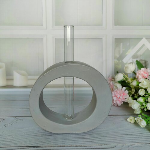 Декоративная ваза для цветов и сухоцветов "SCANDI ELEGANT GRAY"