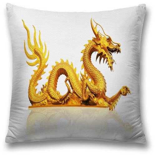 Наволочка декоративная на молнии, чехол на подушку JoyArty "Китайский дракон" 45х45 см