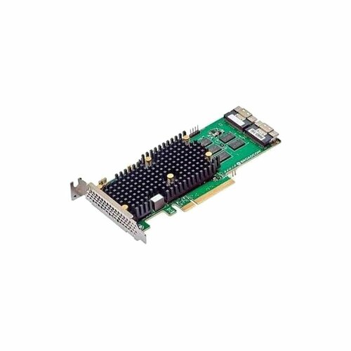 Broadcom RAID-контроллер Broadcom MegaRAID 9660-16i SGL (05-50107-00) , PCIe 4.0 x8, LP, 24G SAS/SATA/NVMe, RAID 0,1,5,6,10,50,60, 16port(2x8 SFF-8654), 4GB Cache, SAS4116 ROC, RTL 9660-16i