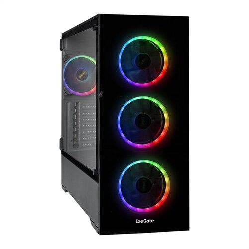 Корпус ExeGate i3 MAX-PPX800, EATX, Midi-Tower, USB 3.0, RGB подсветка, черный, 800 Вт EX295113RUS