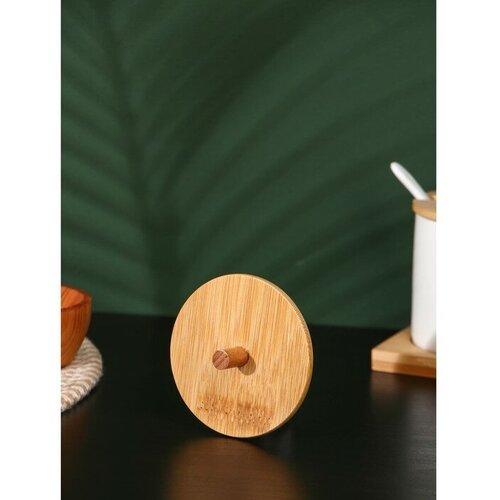 Крышка бамбуковая для чайника с ручкой BellaTenero «ЭКО», d=8,1 см (7 см)