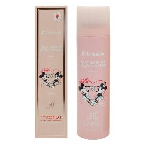 JMsolution Спрей солнцезащитный - Disney collection heart luminous rose SPF50+ PA++++, 180мл