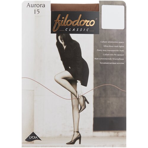 Колготки  Filodoro Classic Aurora, 15 den, размер 2, коричневый, бежевый