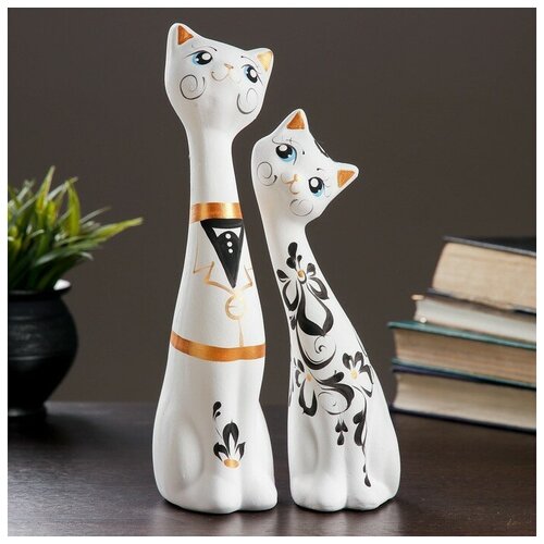 Хорошие сувениры Фигура "Love Коты" набор 2шт белые 7х9х29см