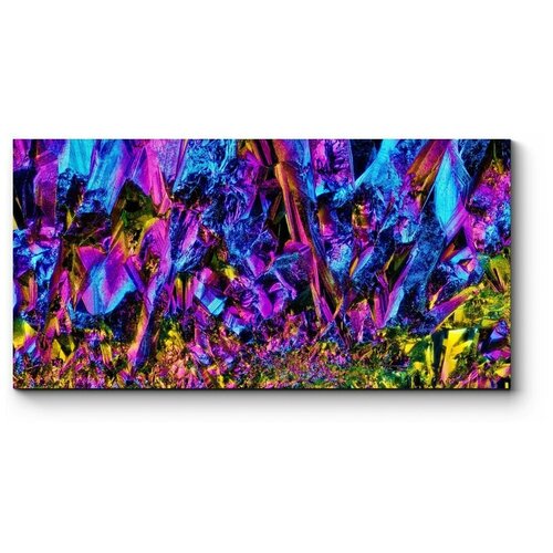 Модульная картина Уникальные цвета кристаллов 130x65