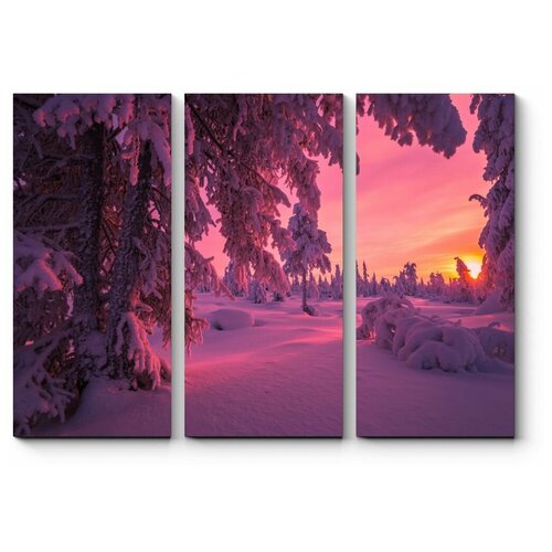 Модульная картина Пурпурный снег 140x100