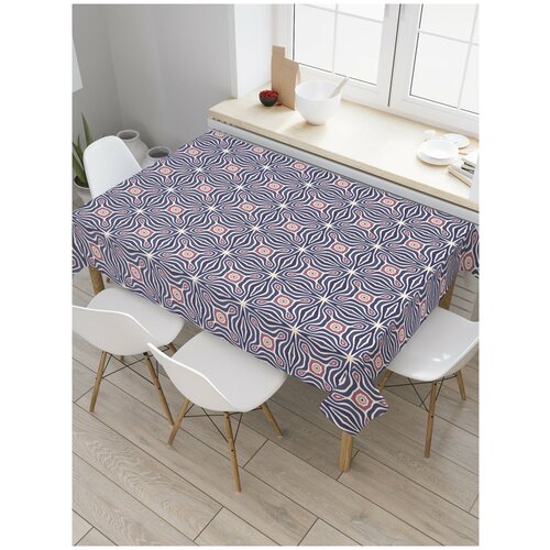 Скатерть прямоугольная JoyArty на кухонный стол "Абстракция геометрии" из оксфорда, 180x145 см