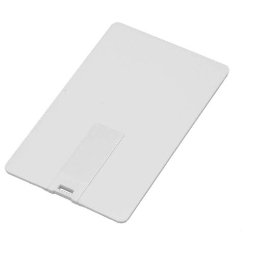 Флешка для нанесения логотипа в виде пластиковой карты (16 Гб / GB USB 2.0 Белый/White card1 Карта памяти для печати логотипа на флешке)