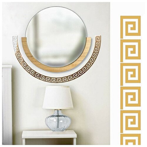 Декор настенный "Лабиринт", из акрила, зеркальный, 10 элементов 10х10 см, золото