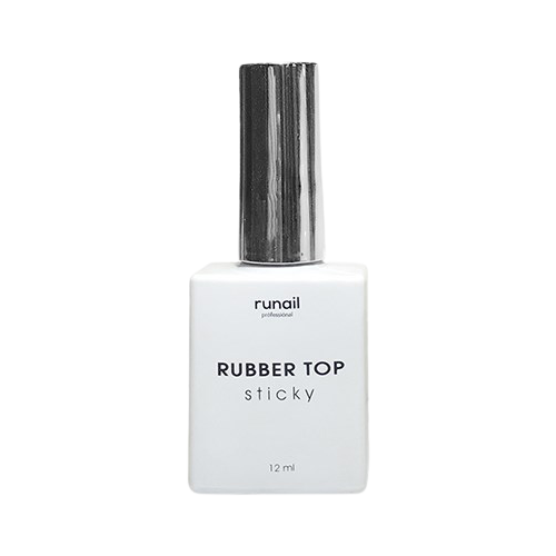 Runail Professional Верхнее покрытие Rubber Top Sticky, прозрачный, 12 мл, 50 г