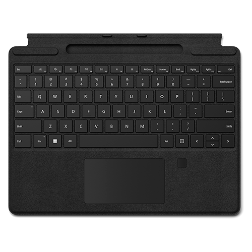 Клавиатура Microsoft Surface Pro X/8/9 Signature Keyboard Alcantara with Fingerprint Reader (Black) RUS