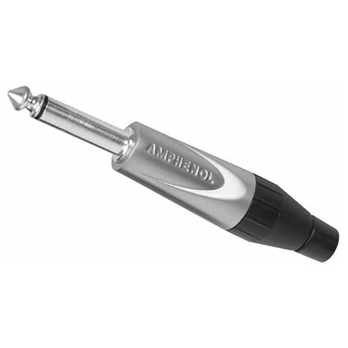 AMPHENOL TM2PJ - джек моно, кабельный, 6.3 мм, цвет никель, зажим Jaws, колпачок пластик