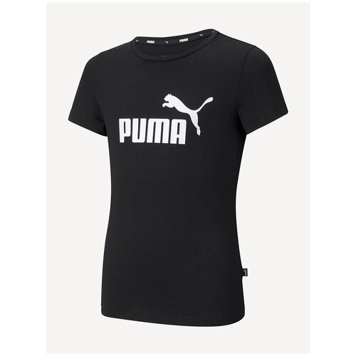 Футболка PUMA Essentials Logo Youth Tee, размер 152, черный