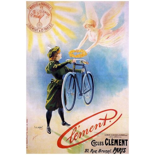 Постер / Плакат / Картина Велосипеды - Велосипед Clement 40х50 см в раме