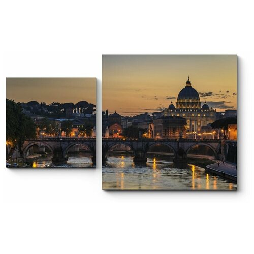 Модульная картина Ватикан на закате, Рим 120x72