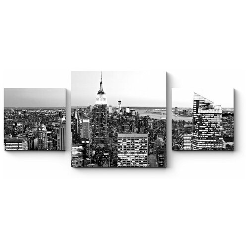 Модульная картина Ночной город 150x64