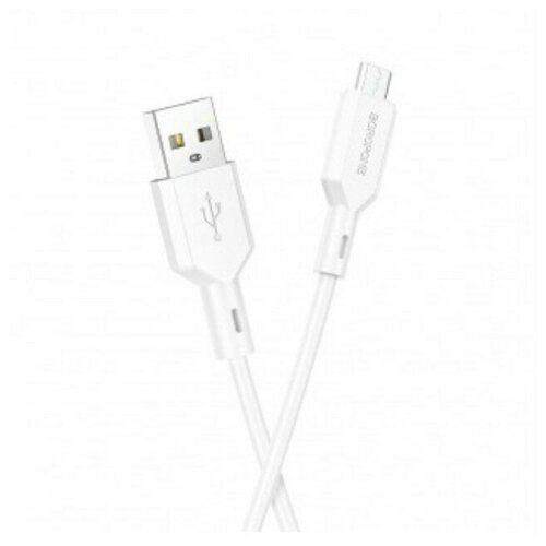 Кабель Borofone BX70, microUSB - USB, 2.4 А, 1 м, белый 9236963