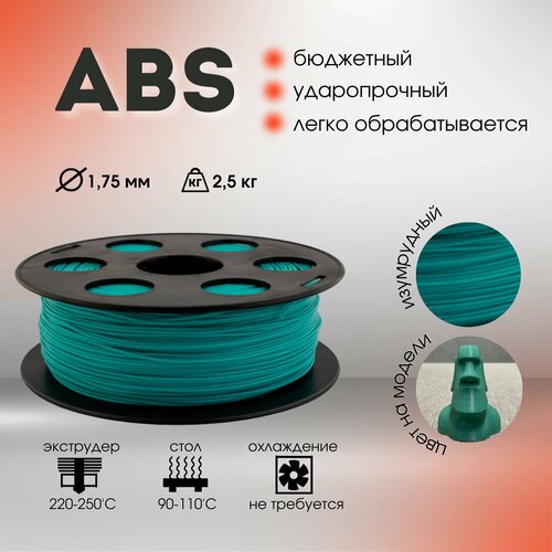 Изумрудный ABS пластик Bestfilament для 3D-принтеров 2,5 кг (1,75 мм)