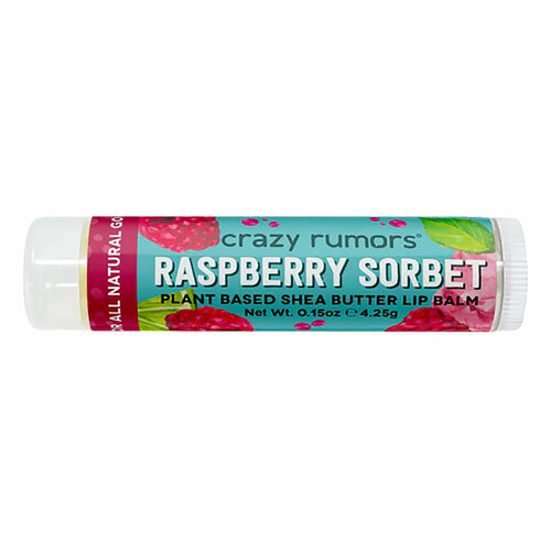Crazy Rumors Бальзам для губ Raspberry Sorbet Lip Balm с ароматом Малиновый Сорбет, 4.25 г