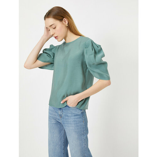 Блуза KOTON, размер 34, зеленый