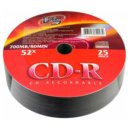 Диск VS CD-R 80 52x Shrink/25