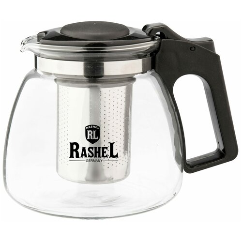 Чайник заварочный Rashel 1100 мл из термостойкого стекла с фильтром