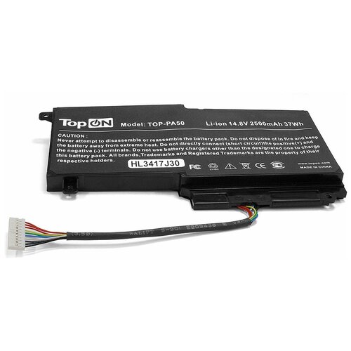 Аккумуляторная батарея TopON для ноутбука Toshiba PSKLWA-006002 14.4V (2830mAh)