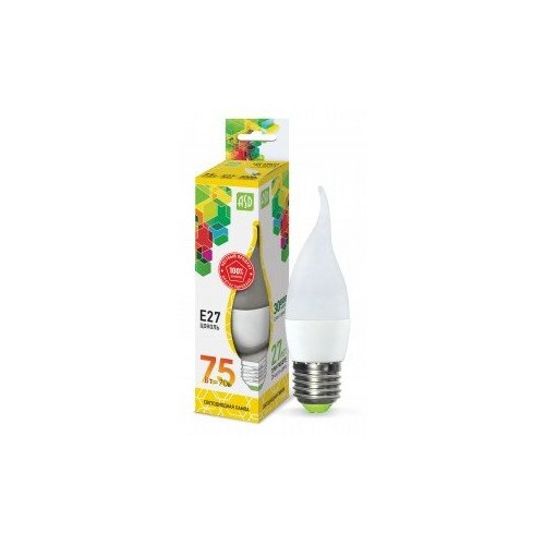 Светодиодная LED лампа led-свеча на ветру-standard 7.5W 230В Е27 3000К 675Лм ASD (упаковка 16 штук) 4690612004570