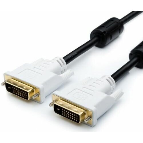 Кабель DVI Atcom AT0702 10.0м, DVI-D Dual link, 24 pin, 2 феррита, пакет