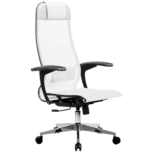 Компьютерное кресло METTA K-4-T Ch-2 офисное, обивка: сетка/текстиль, цвет: белый