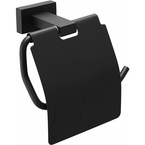 Держатель для туалетной бумаги с крышкой BELZ B90303, черный