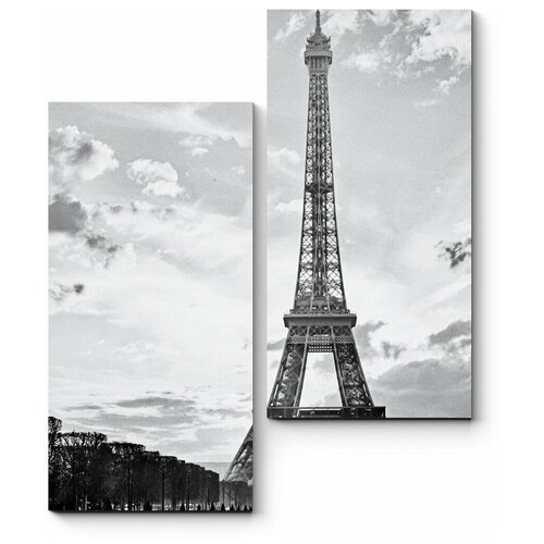 Модульная картина Черно-белый Париж 100x125
