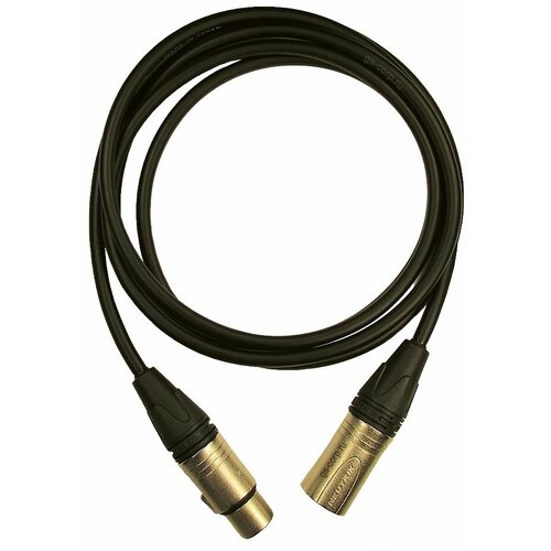 Кабель микрофонный GS-PRO XLR3F-XLR3M (Black) 3м, балансный