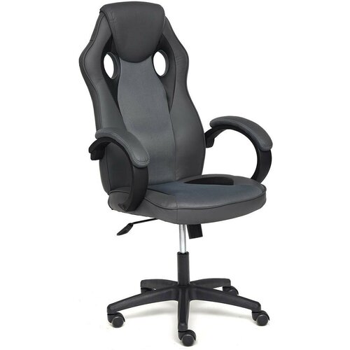 Компьютерное кресло TetChair RACER GТ new игровое, обивка: искусственная кожа/текстиль, цвет: металлик/серый