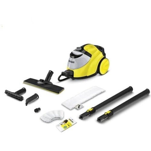 Пароочиститель KARCHER SC 5 EasyFix + большая круглая щетка 1.512-530-BC, желтый/черный