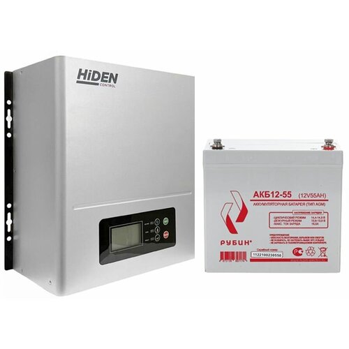 ИБП Hiden Control HPS20-0612N(настенный) и АКБ Рубин 12-55